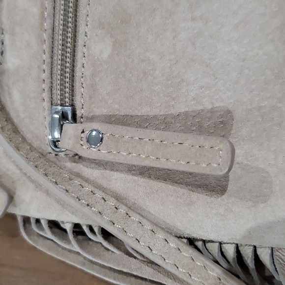 Danier | Bags | Danier Tan Suede Fringe Crossbody Or Clutch Boho ...